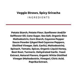 The Daily Crave Spicy Sriracha Veggie Straws, Crunchy Veggie, 5.5oz (Pack Of 8) Gluten-Free, Non-GMO, Kosher, Crunchy, Vegan