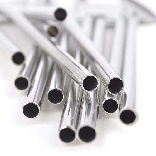 4 Spoon Straws Stirrer Stainless Steel 4 Pack + Cleaning Brush Drinking Straws Metal Reuseable Drinking Mixing Cocktail Eco Friendly Green