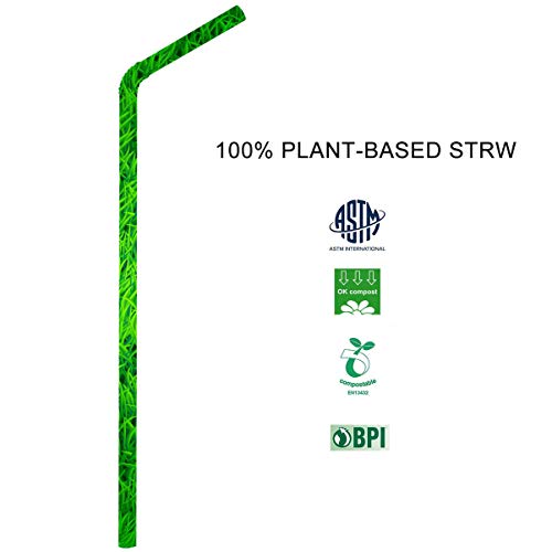 100% Biodegradable Plant-Based Stir Sticks, Plasticless Cocktail Straws Great for Mixing Cocktails Compostable Straws