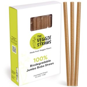 100% biodegradable straws (boba straws 100 pcs)