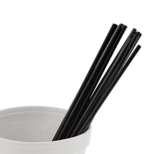 Royal 7.5" Black Sip Straw, Package of 1000