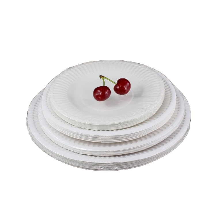 YAOSHENG 100PCS White Paper Plates for Cocktail Party Supplies,Birthday,Wedding,Bridal/Baby Shower