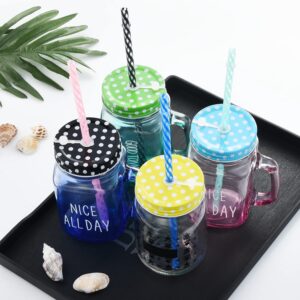 ALINK 55-Pack Reusable Hard Plastic Straws, 10.5 in Long Colored Replacement Tumbler Straws with Cleaning Brush