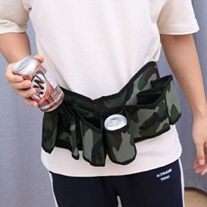 Happyyami Outdoor Beer Carrier Soda Can Holder Belt E Scooter Accessories Fanny Sashes Inline Skate Display Fun Beer Accessory Metal Cups for Drinking Portable Travel Picnic Bag