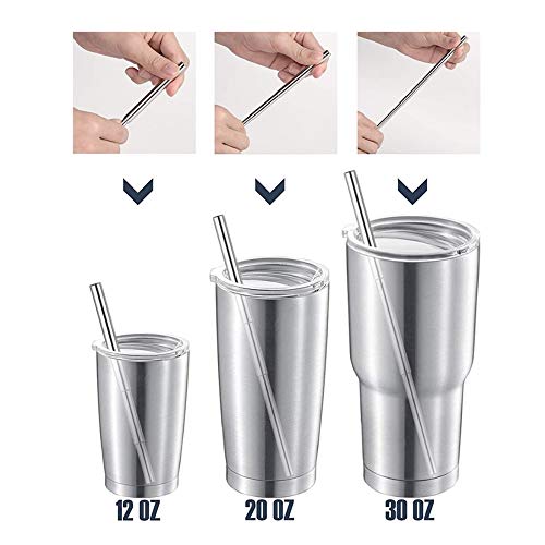 Suck It Select 2 Pack Collapsible Telescopic Reusable Stainless Steel Metal Straws with Silicone Tips and Travel Cases (Black Stripe)