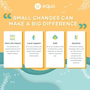 EQUO Sugarcane Straws, Disposable, Biodegradable, Compostable, and Plastic-Free Drinking Straws, Pack of 50, Standard