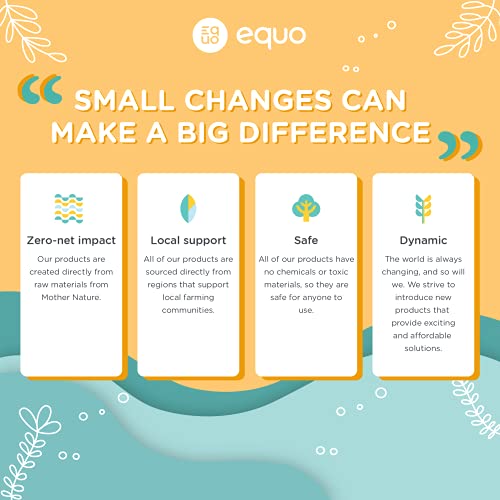 EQUO Sugarcane Straws, Disposable, Biodegradable, Compostable, and Plastic-Free Drinking Straws, Pack of 50, Standard