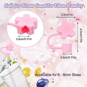 16 Pcs Straw Covers Cap, Silicone Straw Toppers Cute Straw Caps Covers Dustproof Straw Tips Cover 6-8mm Cup Straw Stopper Straw Plugs for Tumblers Reusable Glass Metal Party Drinking Straws