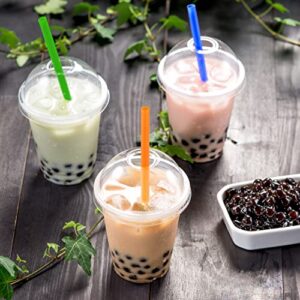 200 Individually Wrapped Boba Straws, Multi Color Plastic Milkshake Straws, Jumbo Smoothie Straws, Disposable Wide-mouthed Large Straws