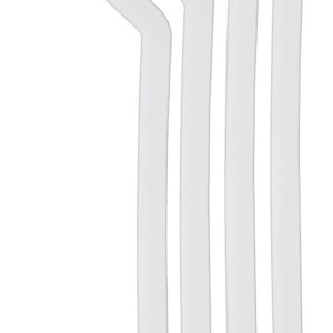 Traytastic! Clear Silicone Straws - 8 Pack, (4) Jumbo & (4) Standard Sized Drinking Straws + (2) Cleaning Brushes | Flexible Reusable Eco-Friendly