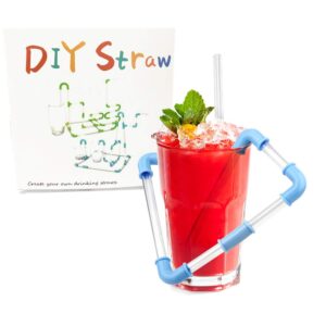 Fun DIY Crazy Straws, DIY Build Straws Creative Straws Kit for Building Straws Christmas Gifts (30PCS)