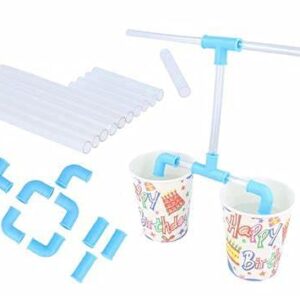 DIY Crazy Straws Connectors 21 pcs, Drinking Straws to Children play Game Straws, Cool Silly Gaming Straws