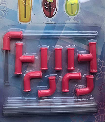 DIY Crazy Straws Connectors 21 pcs, Drinking Straws to Children play Game Straws, Cool Silly Gaming Straws