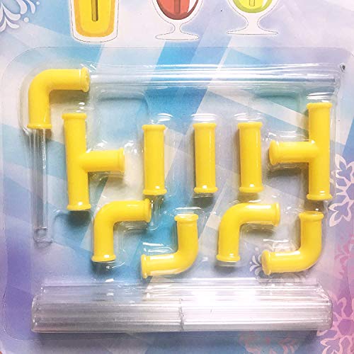 DIY Crazy Straws Connectors 21 pcs, Drinking Straws to Children play Game Straws, Cool Silly Gaming Straws