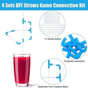 DIY Crazy Straws Connectors 21 pcs, Drinking Straws to Children play Game Straws, Cool Silly Gaming Straws