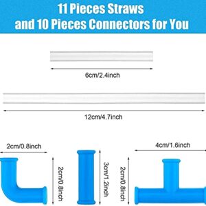 DIY Crazy Straws Connectors 21 pcs, Drinking Straws to Children play Game Straws, Cool Silly Gaming Straws