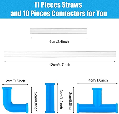 DIY Crazy Straws Connectors 21 pcs, Drinking Straws to Children play Game Straws, Cool Silly Gaming Straws