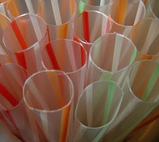 150 Count EXTRA WIDE Fat Boba Drinking Straw 8 1/2" Striped.