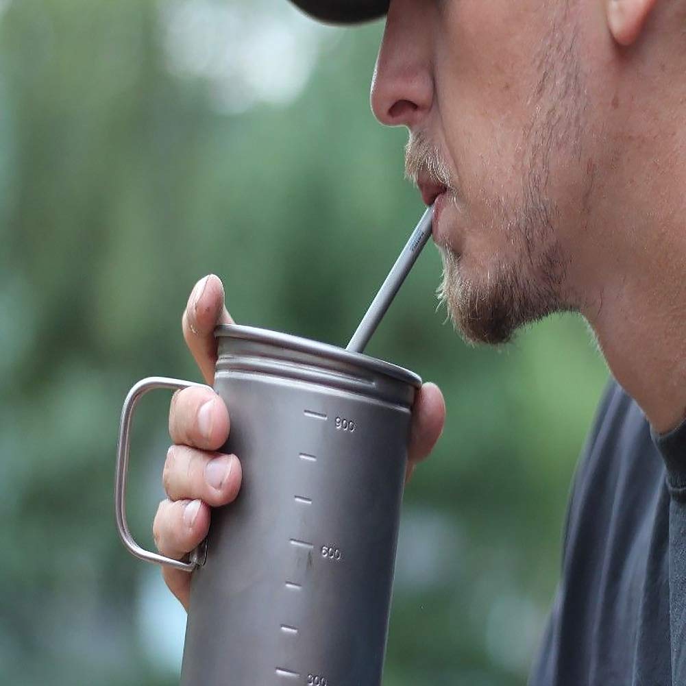 Vargo Titanium Straw (2 Pack) - Lightweight, Durable, and Reusable Drinking Straw