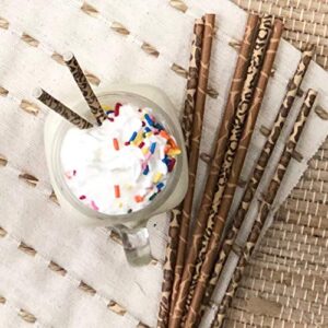 Animal Print Paper Straws - Jungle Theme Leopard Giraffe and Cheetah - 150 Pack