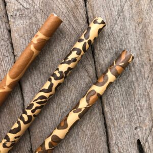 Animal Print Paper Straws - Jungle Theme Leopard Giraffe and Cheetah - 150 Pack