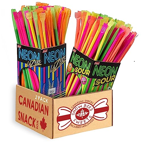 Neon Straws (sour and tropical)