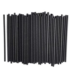 greenprint 500 pack black agave fiber cocktail straws alternative to plastic straws & paper straws, plant based (agave 5.75-inch)