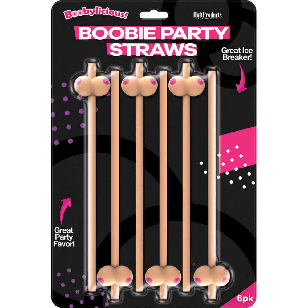 67491: Boobie Straws (Flesh Color) 6Pk