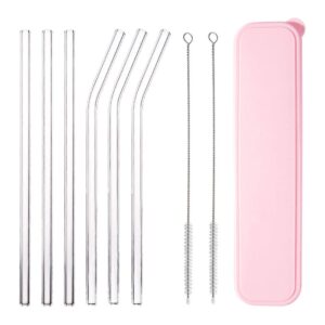 c&z glass straws reusable drink straws environment-friendly regular size 8 mm