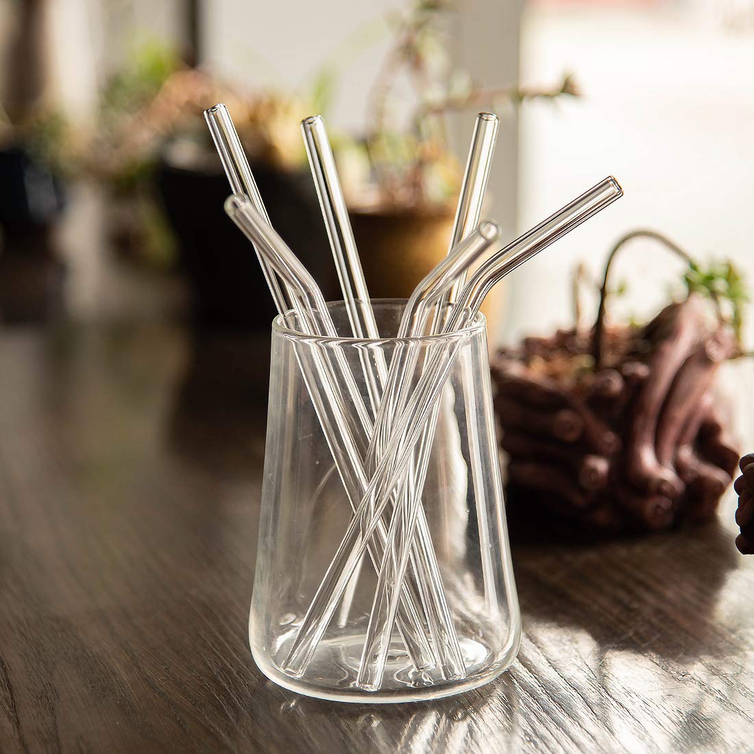 C&Z Glass Straws Reusable Drink Straws Environment-Friendly Regular Size 8 mm