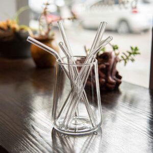 C&Z Glass Straws Reusable Drink Straws Environment-Friendly Regular Size 8 mm