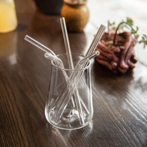 C&Z Glass Straws Reusable Drink Straws Environment-Friendly Regular Size 8 mm