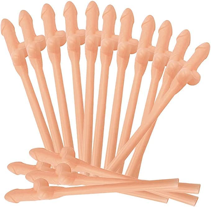 Fpxphonix10 PCS Penis Straws for Bachelorette Party