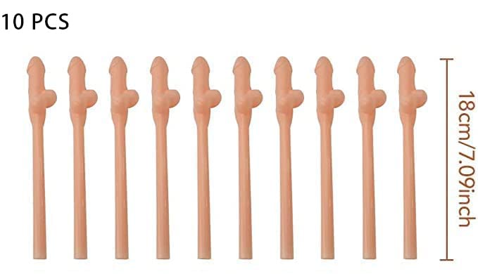 Fpxphonix10 PCS Penis Straws for Bachelorette Party