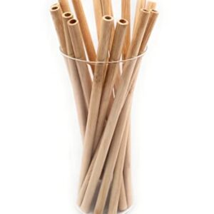 EcoAmiga Bamboo Straw, 8 Inch Reusable & Biodegradable Organic Bulk Straws – Great Ecological Alternative to Plastic Straws (Bamboo)