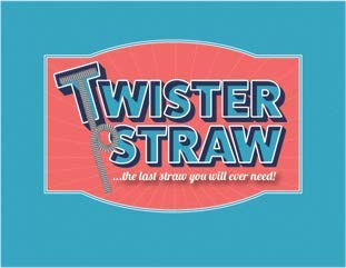 Twister Straw. The ONLY Flexible & Reusable Steel Drinking Straw. 3 Pack Bendable 10 Inch. Stainless Steel Reusable Straw. Environmentally Friendly, Processed in USA to Medical Grade (10 Inch)