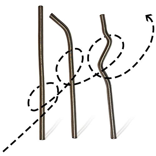 Twister Straw. The ONLY Flexible & Reusable Steel Drinking Straw. 3 Pack Bendable 10 Inch. Stainless Steel Reusable Straw. Environmentally Friendly, Processed in USA to Medical Grade (10 Inch)