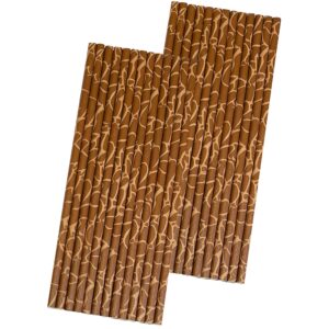 giraffe print paper straws - animal print straws - safari theme - 50 pack outside the box papers brand