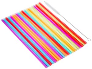 joie kitchen gadgets 12690 rainow petg reusable rainbow straws, plastic, multi