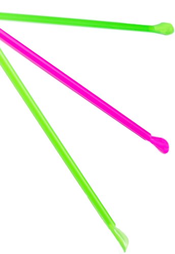 Perfect Stix - Neon 8 Spoon Straw WRP-200 Neon Concession Spoon Straw, Plastic Wrapped, Assorted Colors, 8" Length (Pack of 200)