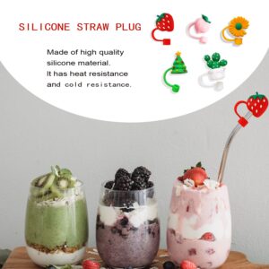 Mpsicyia 10mm for Stanley Straw Cover, Straw Covers Cap Compatible with Stanley Cup 20&30&40 oz Straw Topper for Stanley Cup Silicone Reusable Drinking Straw Covers