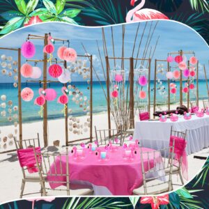 97 Pieces Flamingo Party Decorations Set, Including 36 Inflatable Drink Floats 50 Pink Flamingo Straws 11 Pink Flamingo Party Decorations Reusable Pool Drink Holder Plastic Drinking Straws for Party