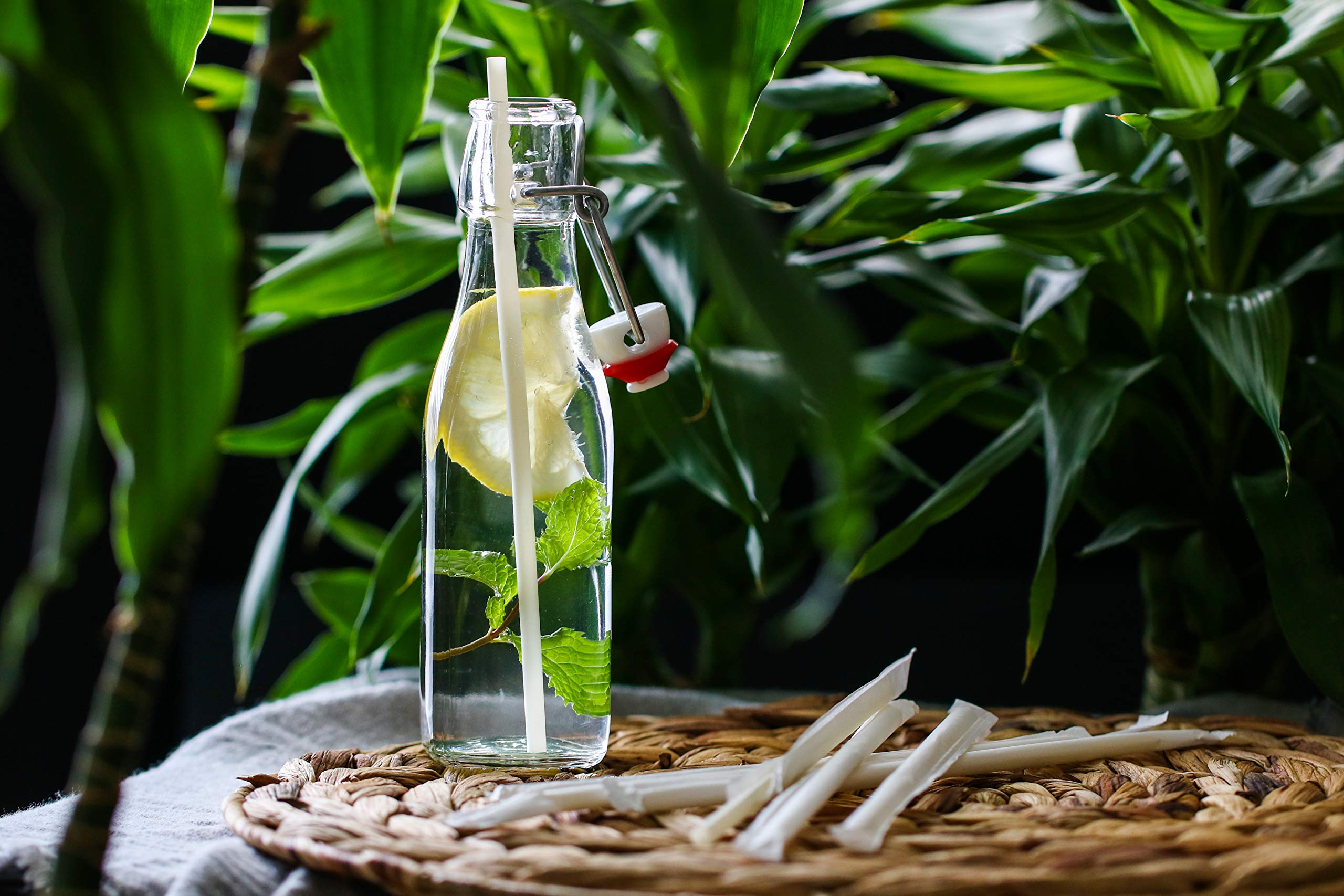 PHA STRAWS - | 100% Plastic Free | Individually Wrapped Biodegradable 8.2" Straws by Ecoware. Marine Biodegradable, Home Compostable, Ocean-friendly, Best Alternative to Paper & Plastic Straws. (5000)