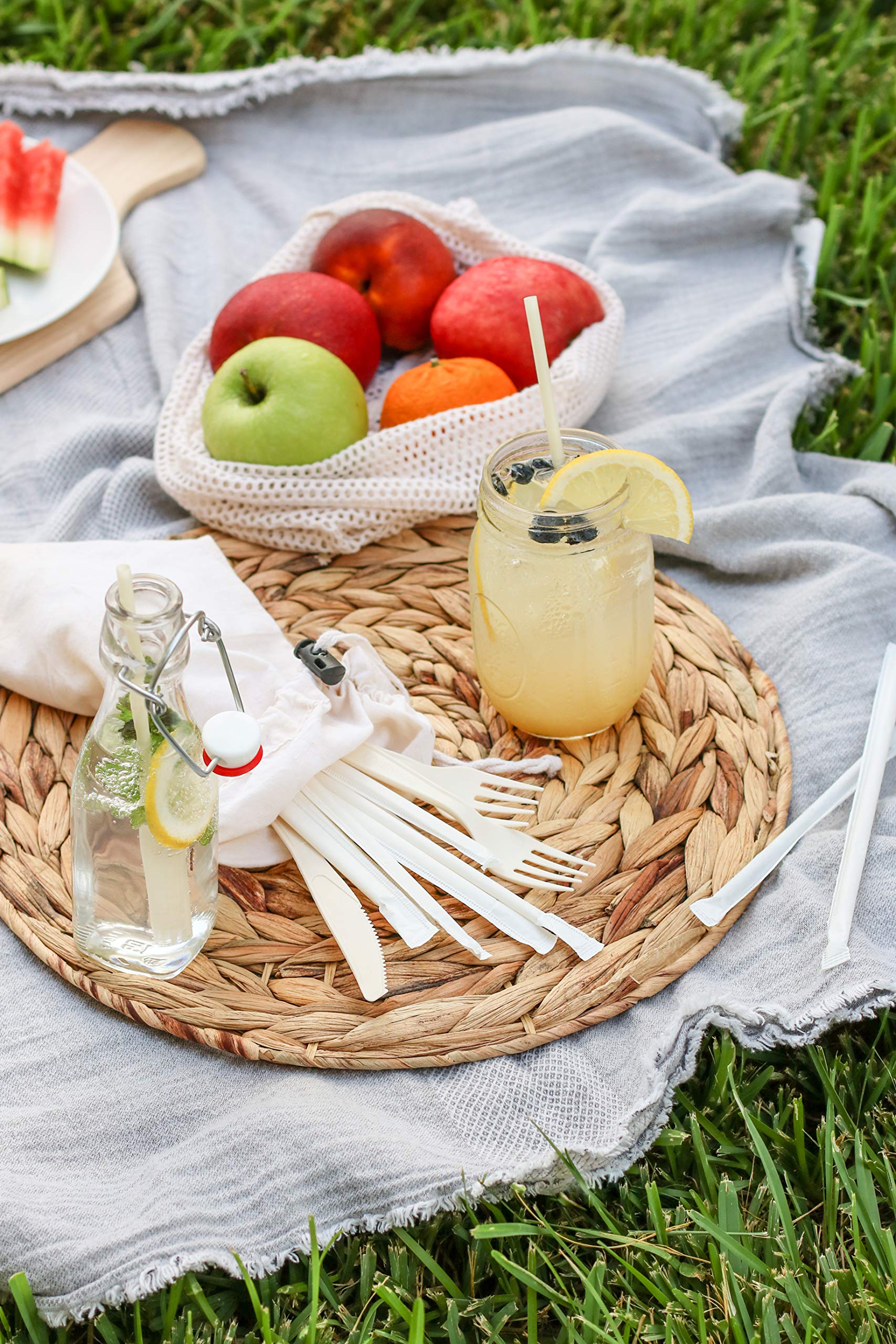 PHA STRAWS - | 100% Plastic Free | Individually Wrapped Biodegradable 8.2" Straws by Ecoware. Marine Biodegradable, Home Compostable, Ocean-friendly, Best Alternative to Paper & Plastic Straws. (5000)