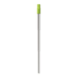 Zoku Reusable Pocket Straw, Telescopic Stainless Steel Drinking Straw with Silicone Mouthpiece, Adjustable to 9 Inches, Teal