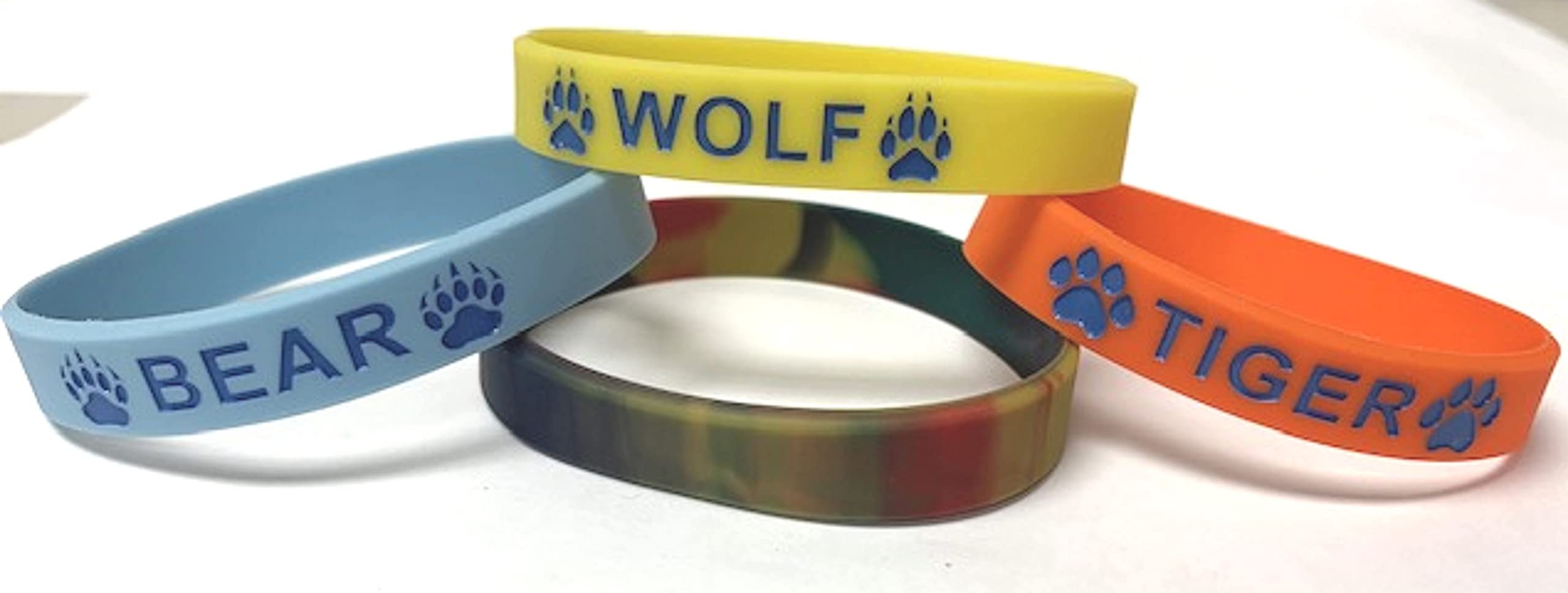 Cub Scout Tiger Silicone Wristband Pack of 10