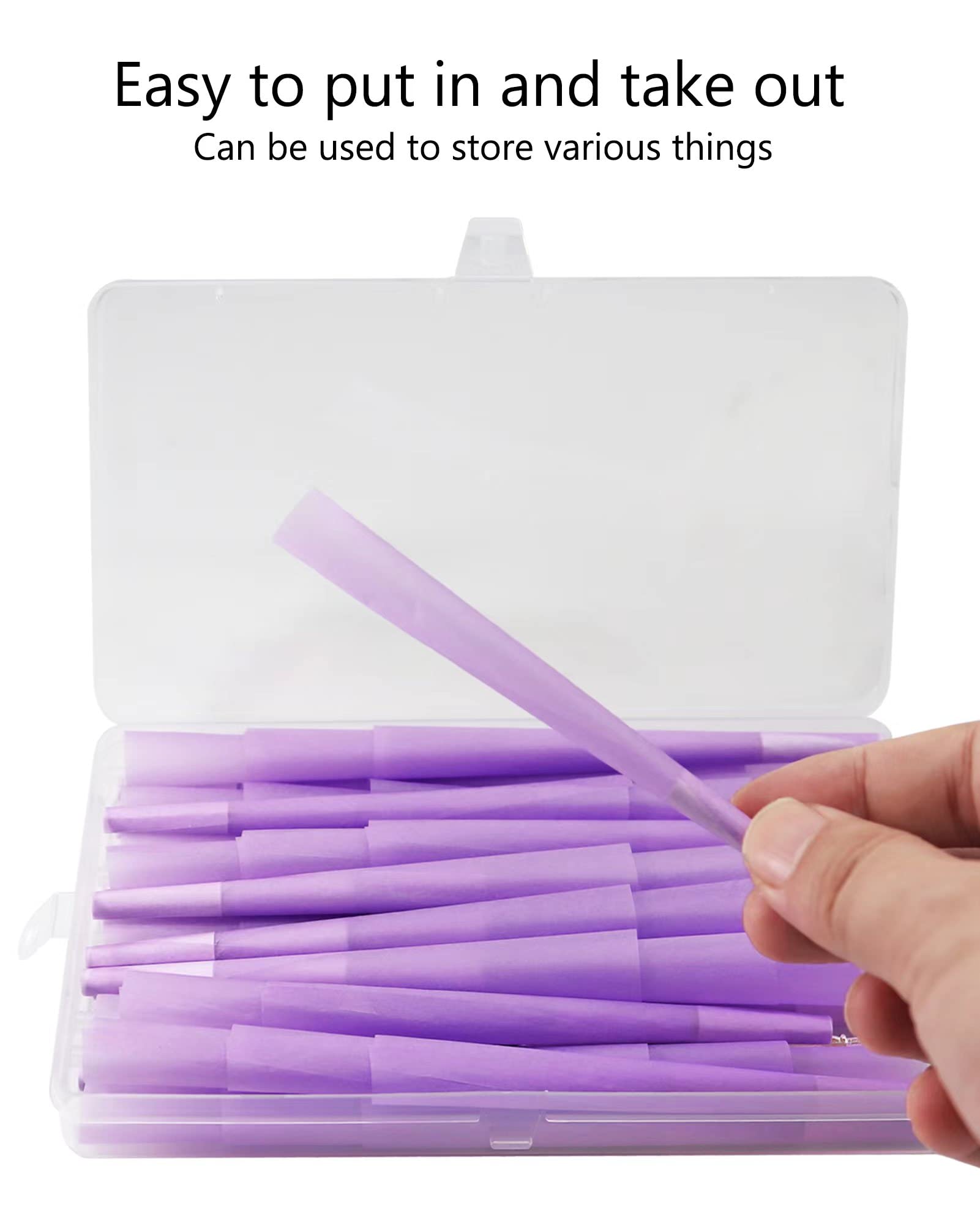 NIVESY 50 Pack 4 inch ConeRolls Paper Natural Paper and SpoonShape Tool Set (Purple)