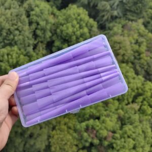 NIVESY 50 Pack 4 inch ConeRolls Paper Natural Paper and SpoonShape Tool Set (Purple)