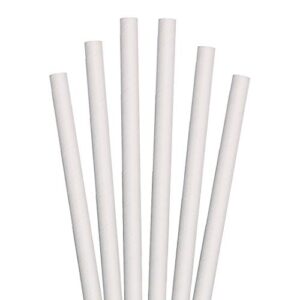 aardvark 61500210 aardvark 7.75" white giant paper straws, 2,800 ct