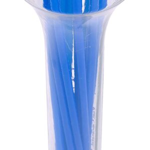 Made in USA Pack of 250 Unwrapped BPA-Free Plastic Slim Extra Long Drinking Straws (Blue - 18" X 0.21")